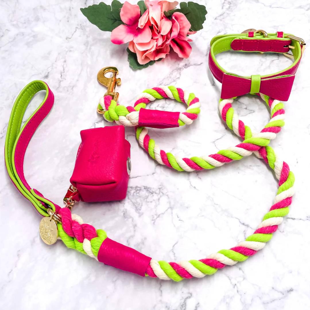 5ft Handmade Braided Rope Dog Leash With Best Quality Genuine Leather ...