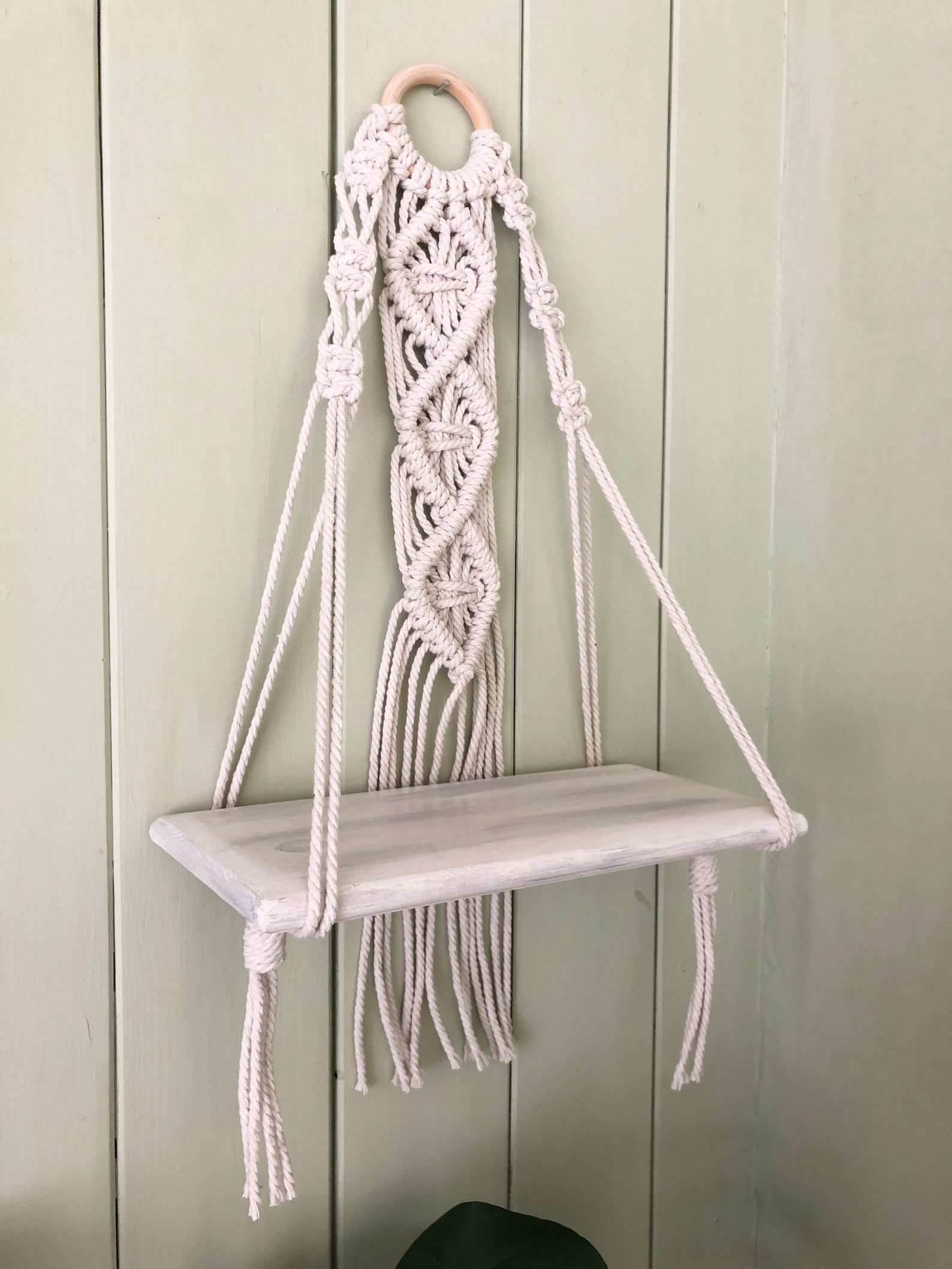 Macrame Shelf Hanging Shelf Boho Storage - Etsy