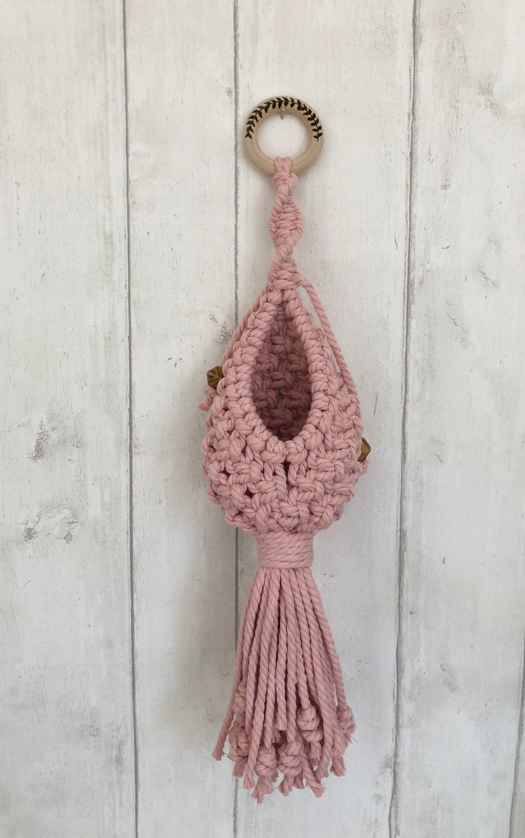 Macrame Pod Plant Hanger • Pod Hanger • Storage • Plant Hanger • Pink ...