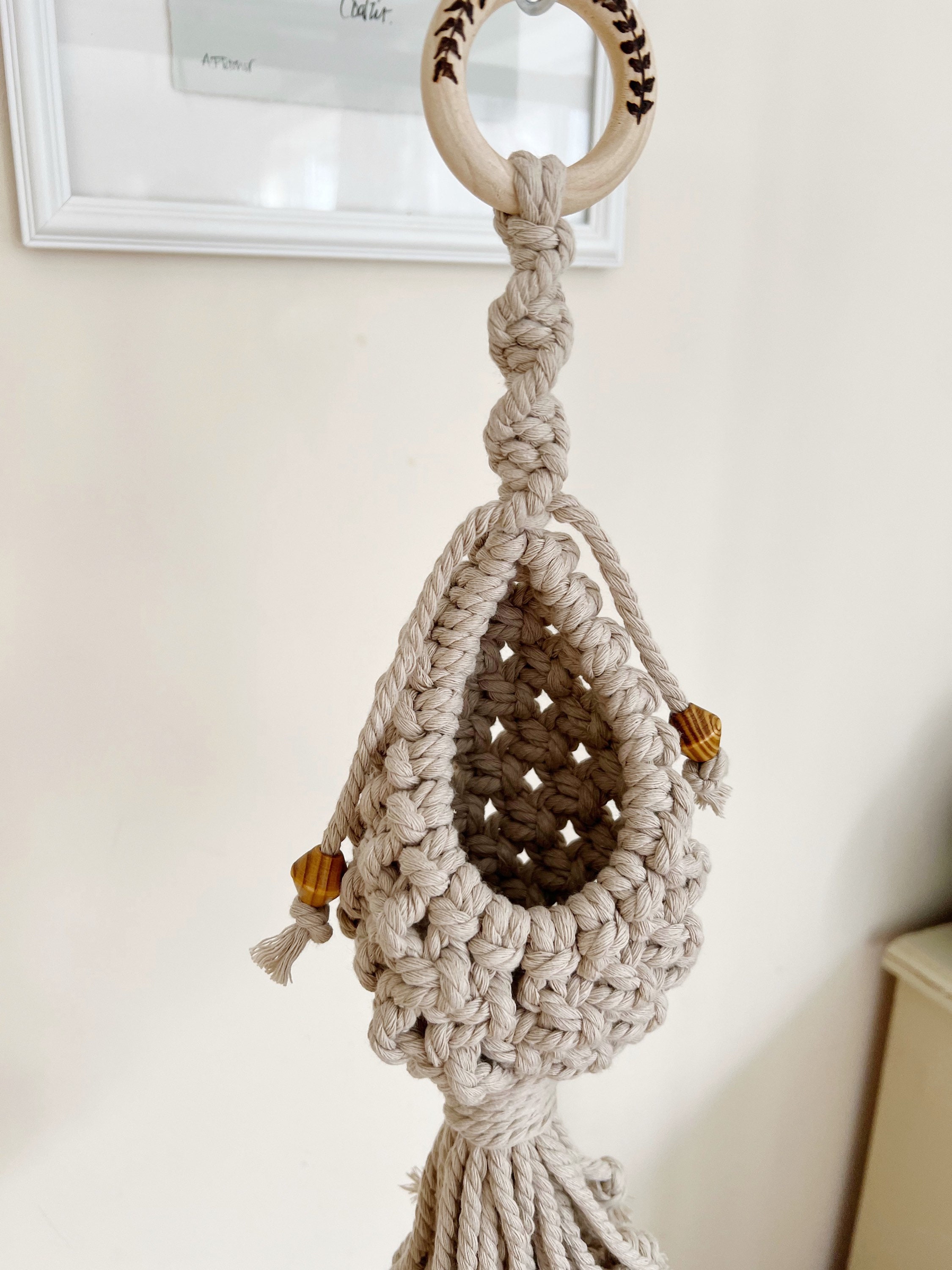 Macrame Pod Plant Hanger Pod Basket Storage Plant Hanger | Etsy