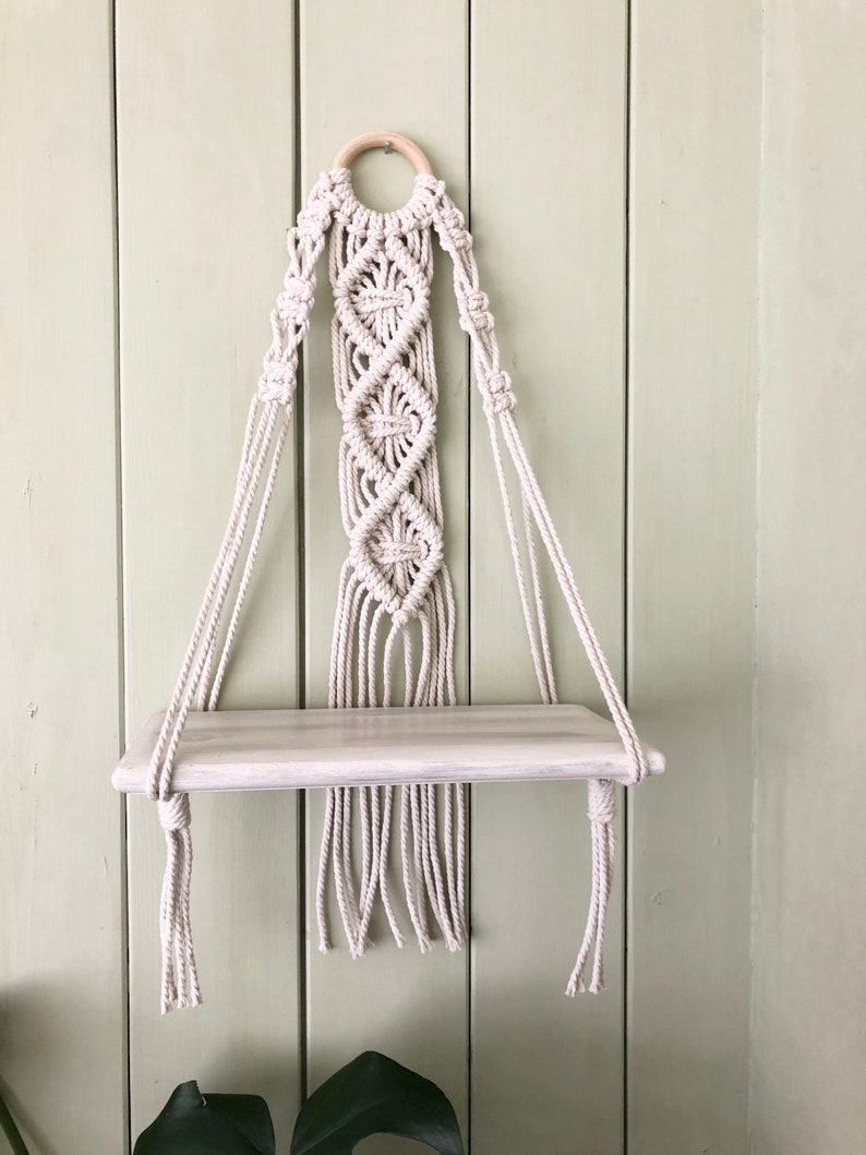 Macrame Shelf Hanging Shelf Boho Storage - Etsy