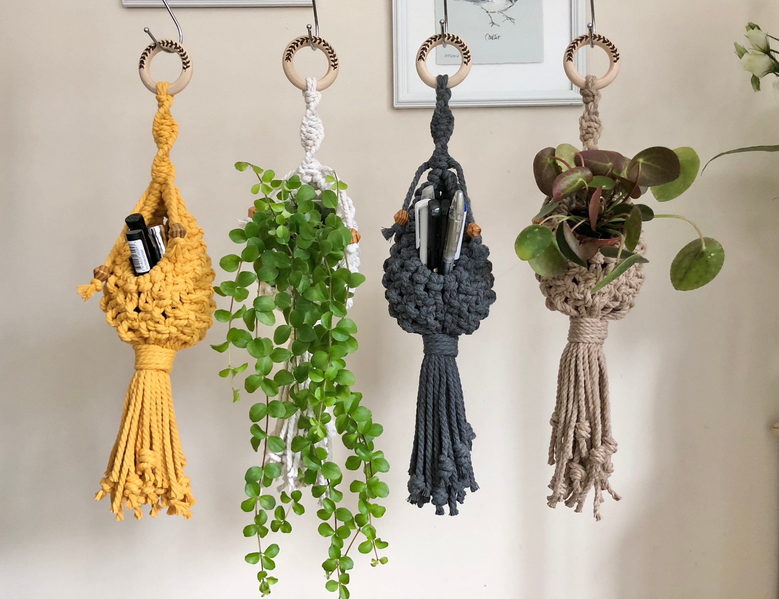 Macrame Pod Plant Hanger Pod Basket Storage Plant Hanger | Etsy UK