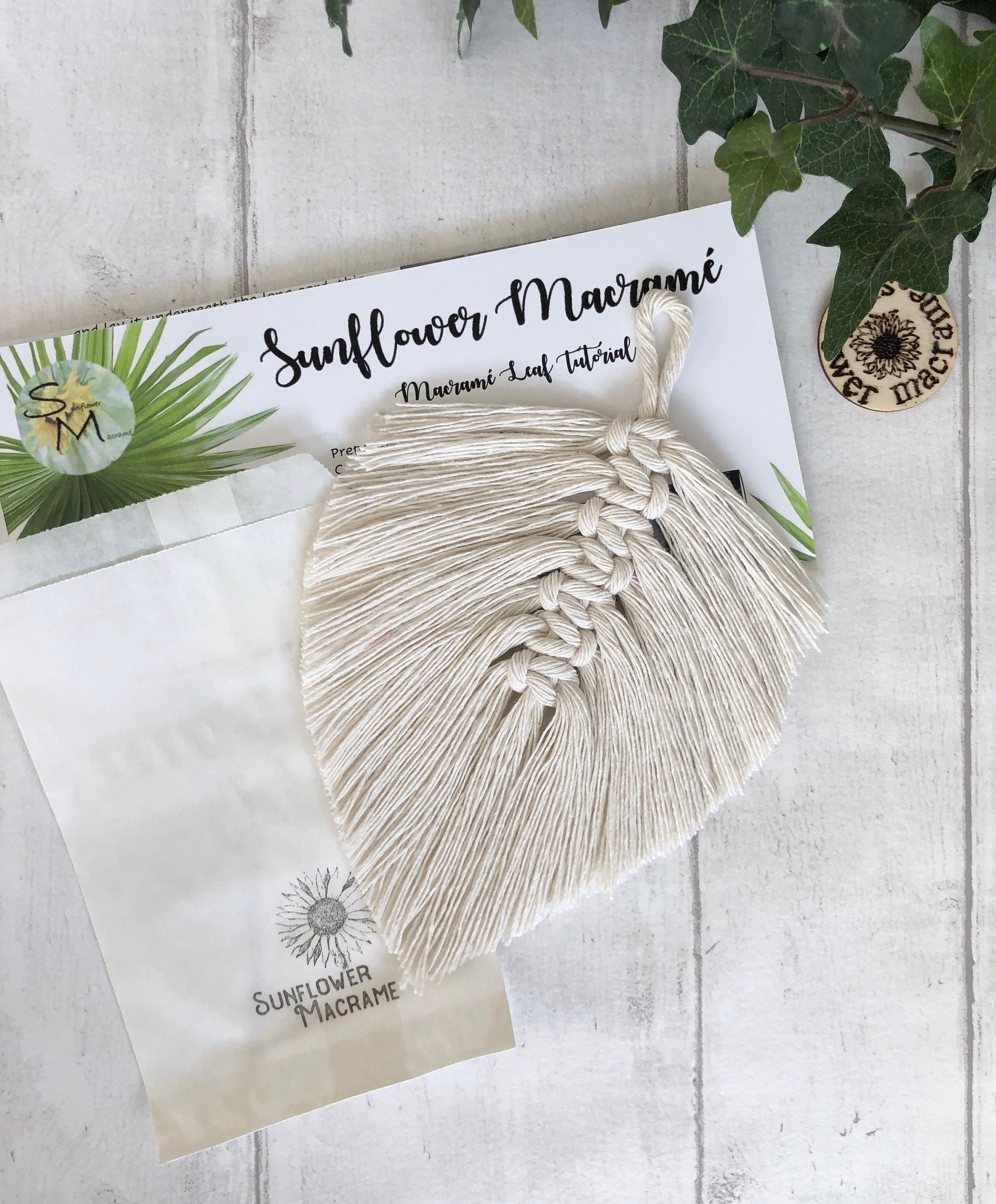 Macrame Leaf Kit, DIY Kit, How to Make a Macrame Leaf, Craft Kit for ...
