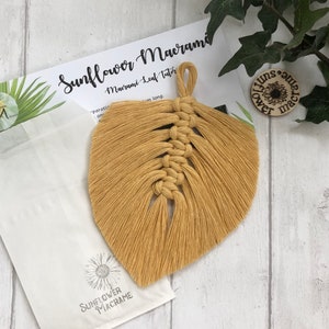 Macrame Leaf Kit, DIY Kit, How to Make a Macrame Leaf, Craft Kit for ...