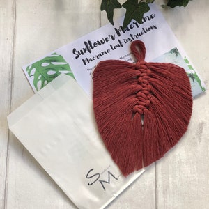 Macrame Leaf Kit, DIY Kit, How to Make a Macrame Leaf, Craft Kit for ...