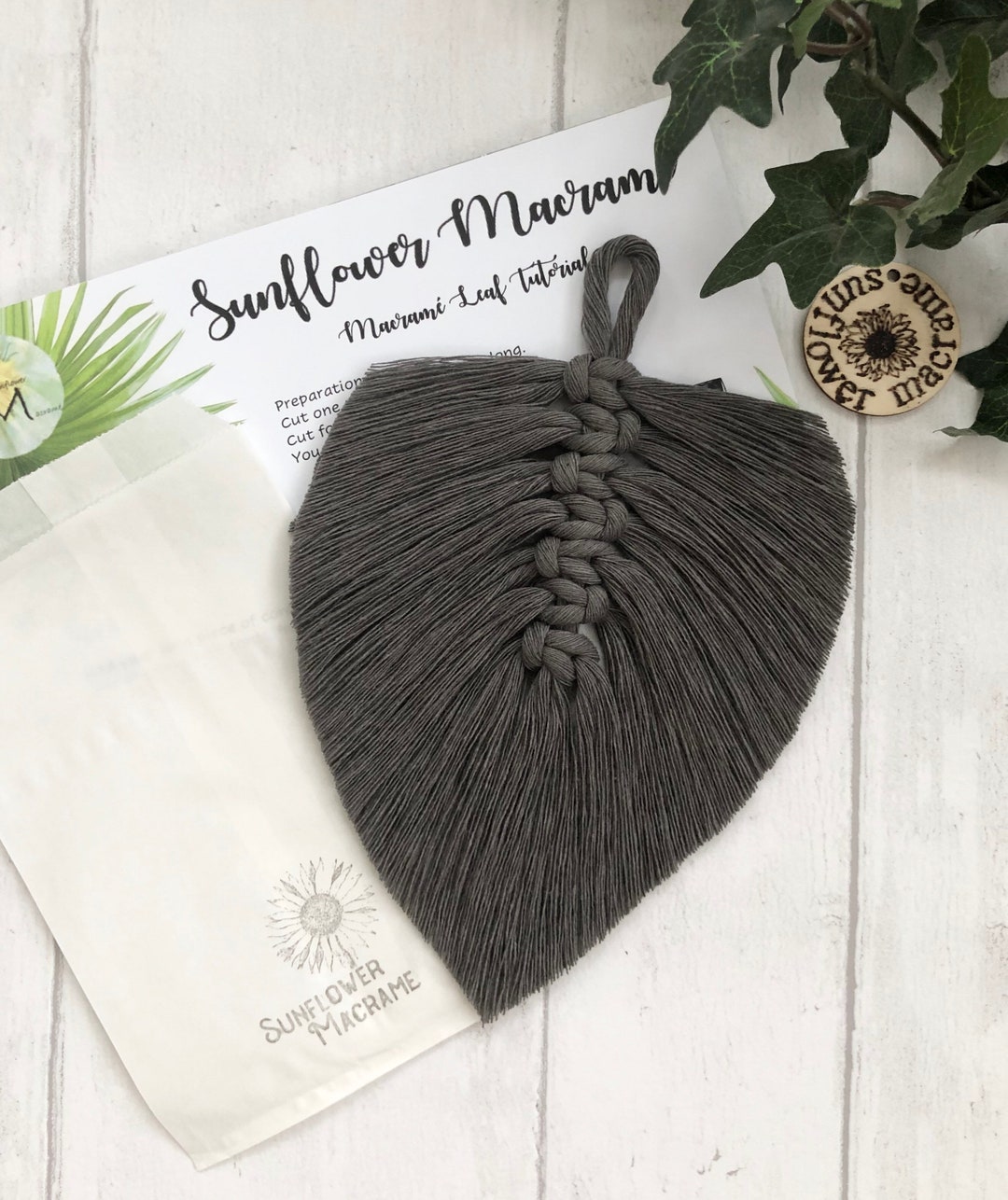 Macrame Leaf Kit, DIY Kit, How to Make a Macrame Leaf, Craft Kit for ...