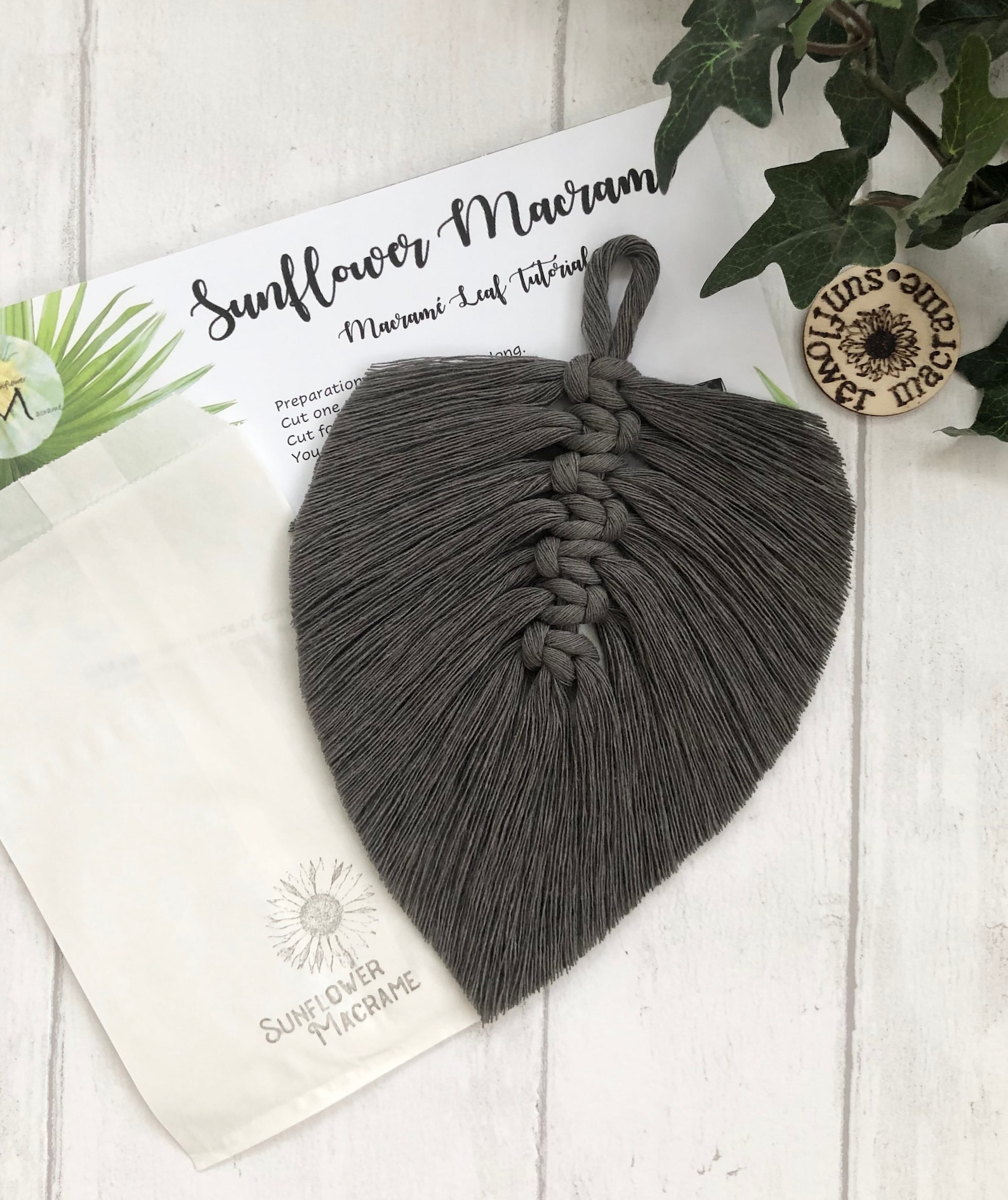 Macrame Leaf Kit, DIY Kit, How to Make a Macrame Leaf, Craft Kit for ...