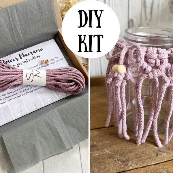 Macrame Jar - Etsy UK