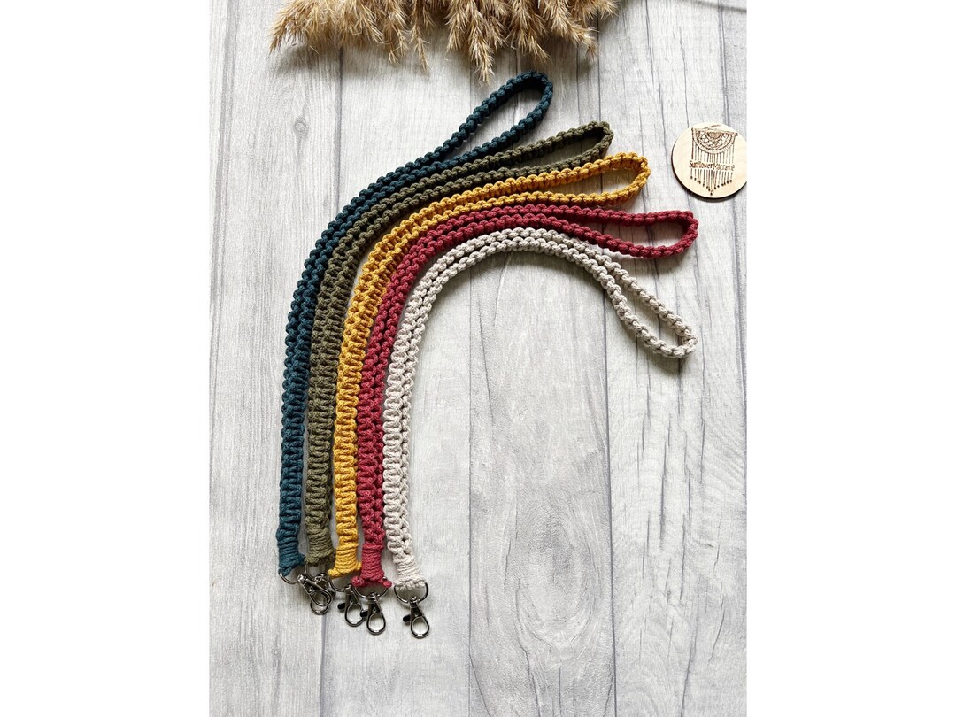 Macrame Lanyard, Teacher Lanyard, Lanyard for Keys, Lanyard for ID ...