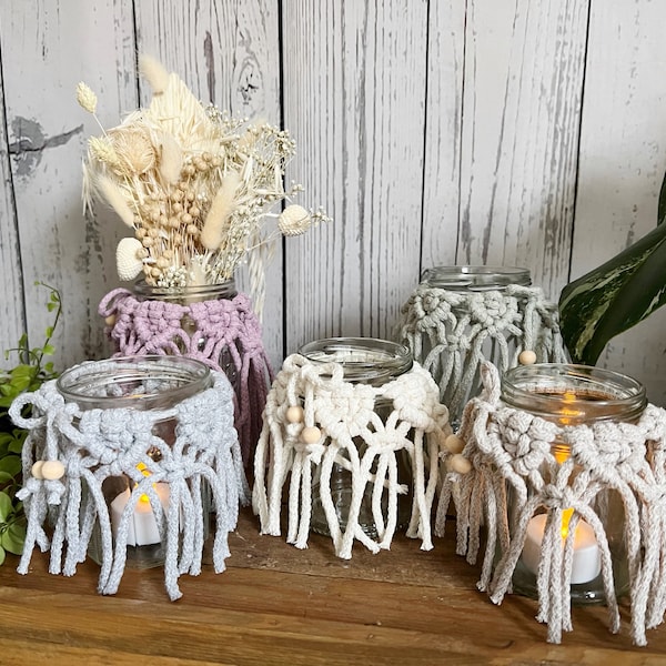 Macrame Jar - Etsy UK