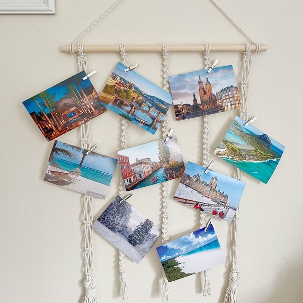 Macrame Photo Hanger - Etsy