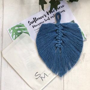 Macrame Leaf Kit, DIY Kit, How to Make a Macrame Leaf, Craft Kit for ...