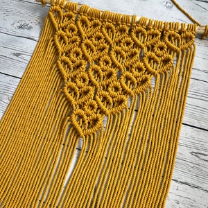 Mustard Ochre Macrame Love Hearts Wall Hanging - Etsy