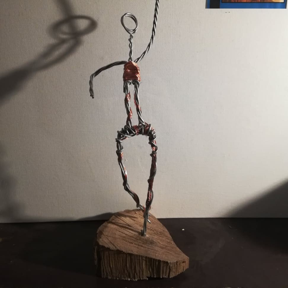 Dancing Woman Wire Sculpture, Fathers Day Gift, up Cycled, Re Cycled ...