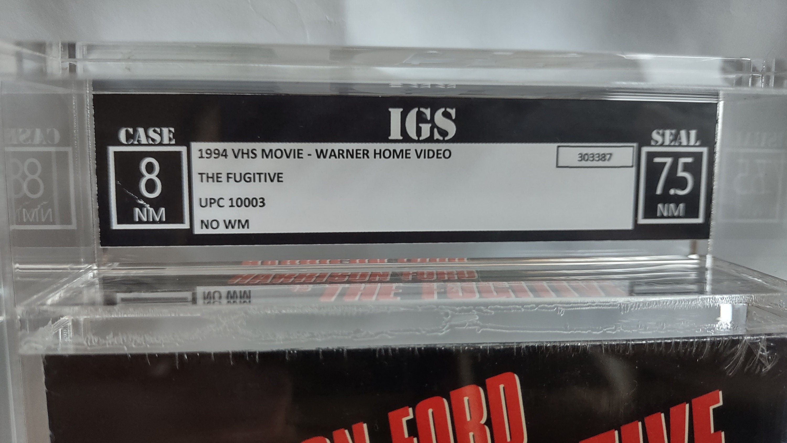 VHS the Fugitive New Sealed and IGS Graded 1994 Cassette Case 8.0 Nm ...