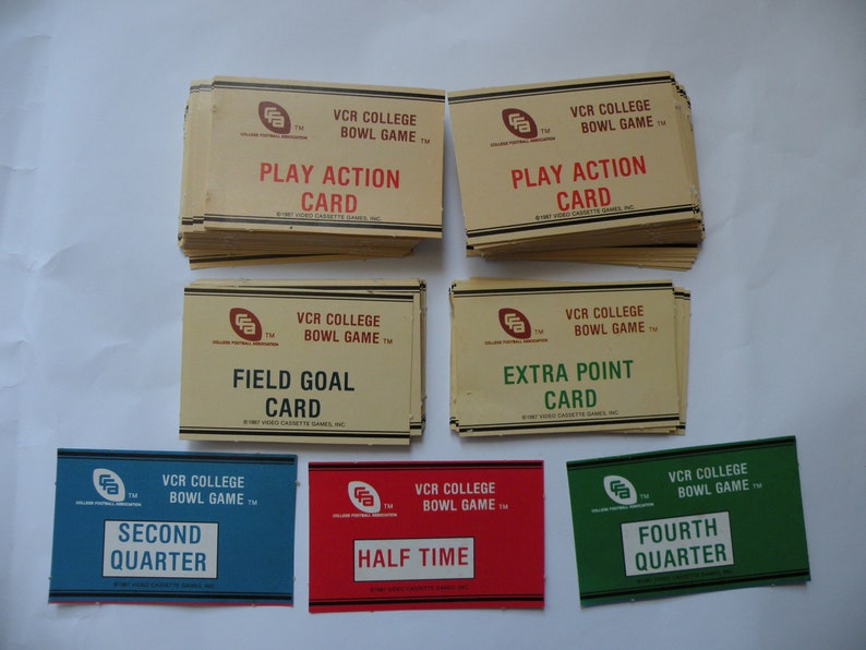 Vintage 1980s NCAA VCR VHS College Bowl Football Board Game - Etsy