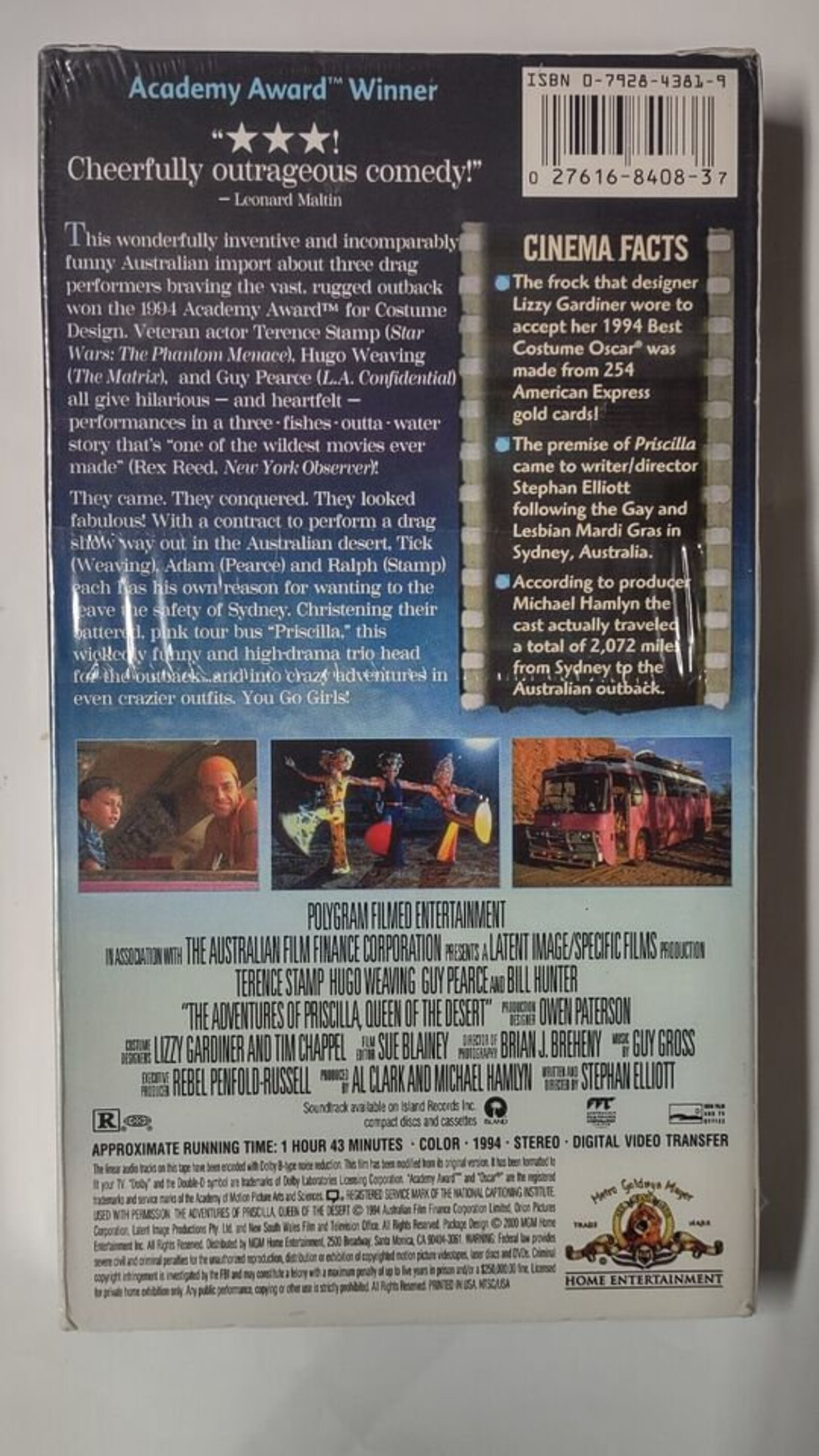 VHS Video Cassette Adventures of Priscilla Queen Desert 1994 New Sealed ...