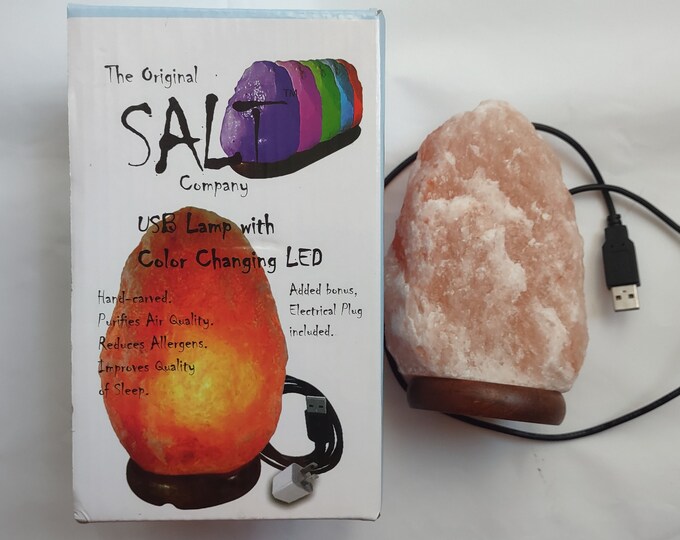 The Original Salt Company Himalayan Salt LED Color Changing Health Lamp ...