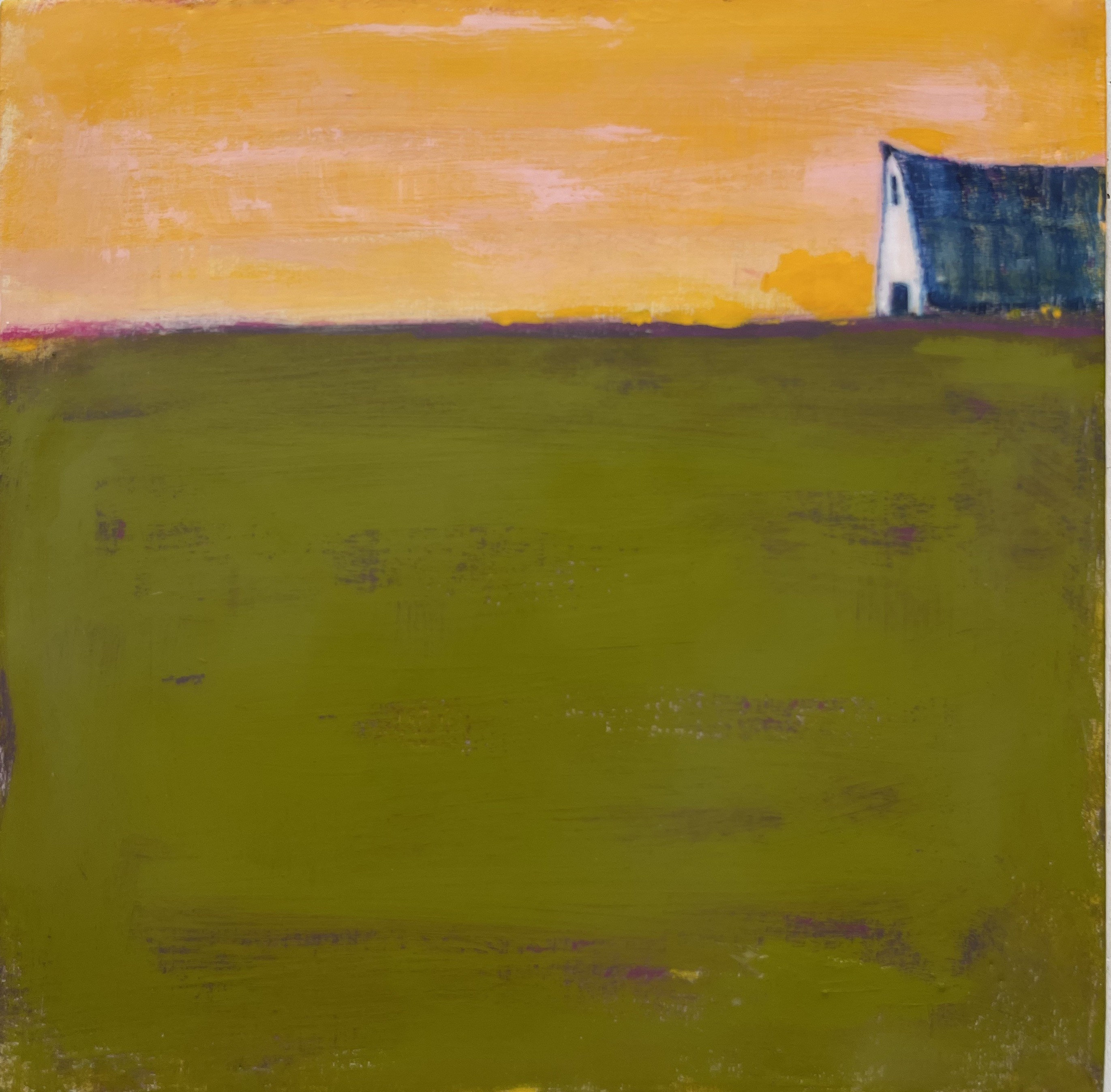 Violets Original beeswax art 5x5 encaustic painting ready to hang ...