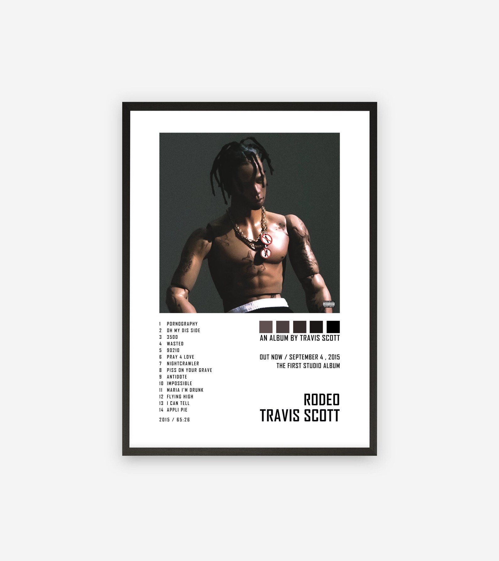 Travis Scott Rodeo Album Tracklist Poster | Etsy