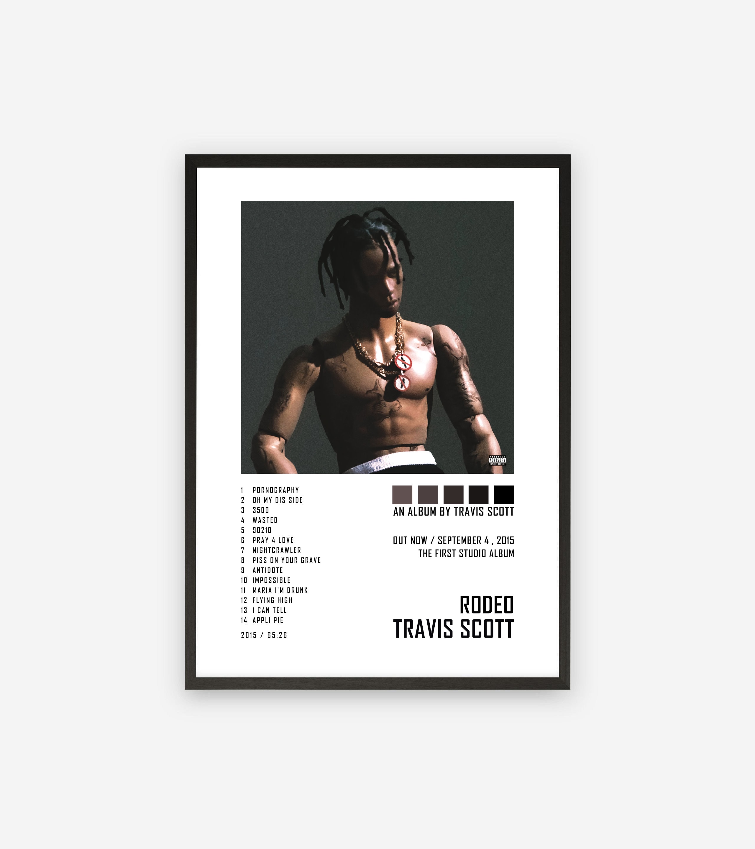 Travis Scott Rodeo Album Tracklist Poster | Etsy