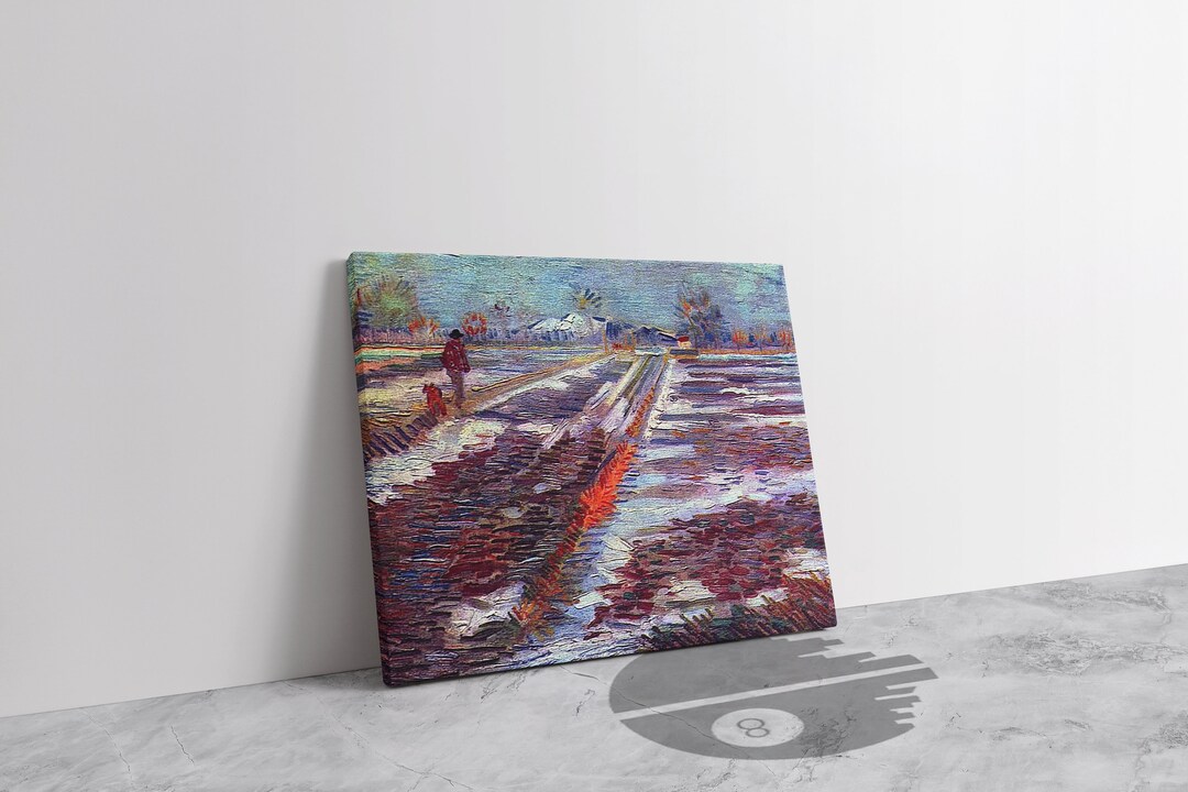 Landscape With Snow, Vincent Van Gogh, Print Poster Framed Museum ...