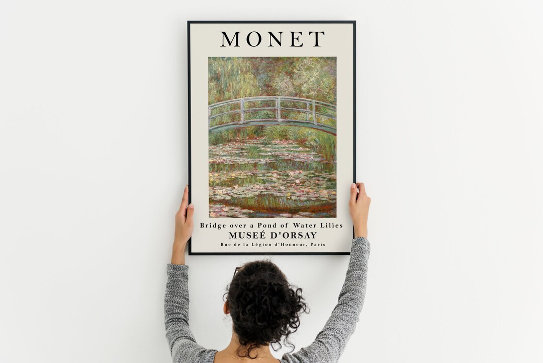 Claude Monet Exhibition Poster, Water Lilies, Monet Floral Art Print ...