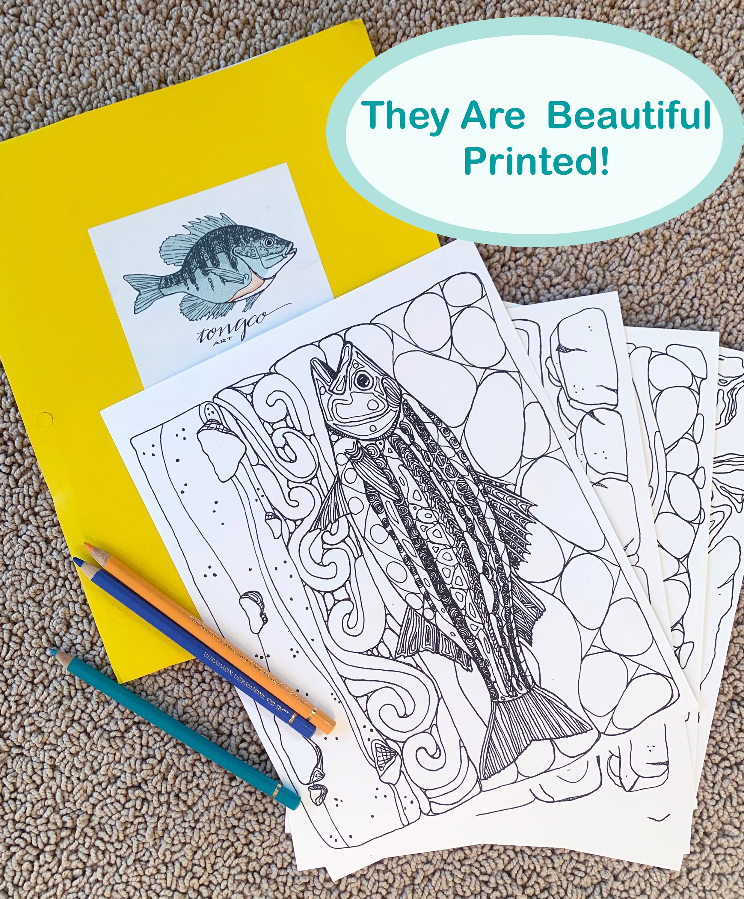 Freshwater Fish Coloring Pages: Adult Coloring Pages; Largemouth Bass ...