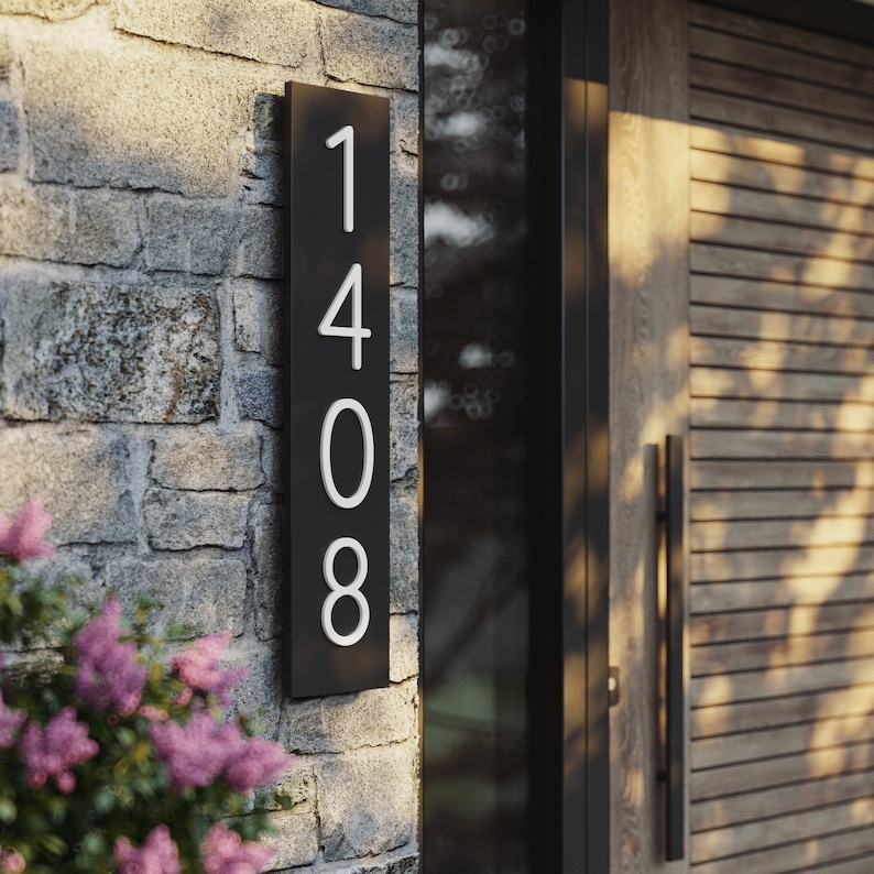Modern House Numbers Available in Vertical and Horizontal Directions ...