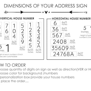 Modern House Numbers Available in Vertical and Horizontal Directions ...