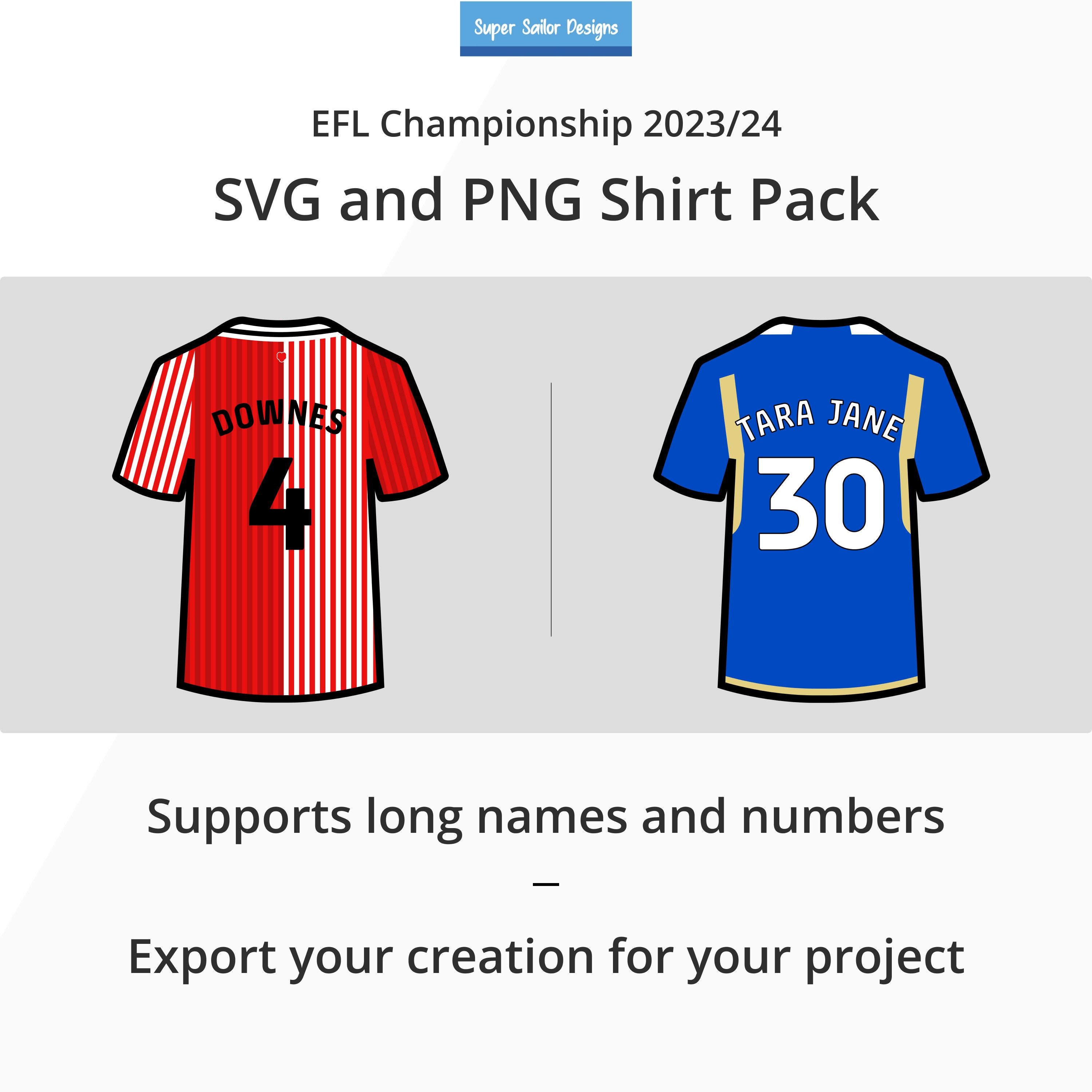 All 24 EFL Championship 23/24 Season SVG Icon Pack - Digital Download ...