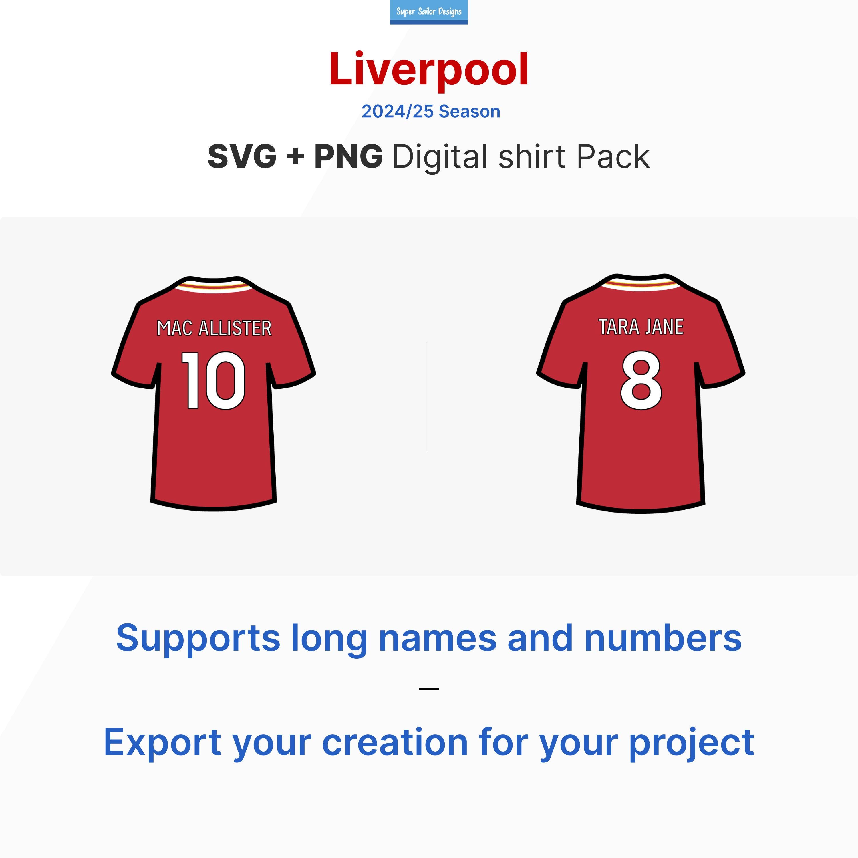 Liverpool Home 2024/25 Season SVG and PNG Icon Pack - Digital Download ...