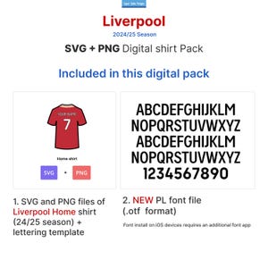 Liverpool Home 2024/25 Season SVG and PNG Icon Pack - Digital Download ...