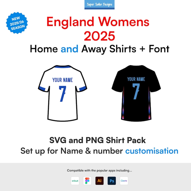 England Women Euro 2025 - Etsy