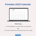 Printable A4 Calendar for 2025 - Instant Digital Download - Etsy Canada
