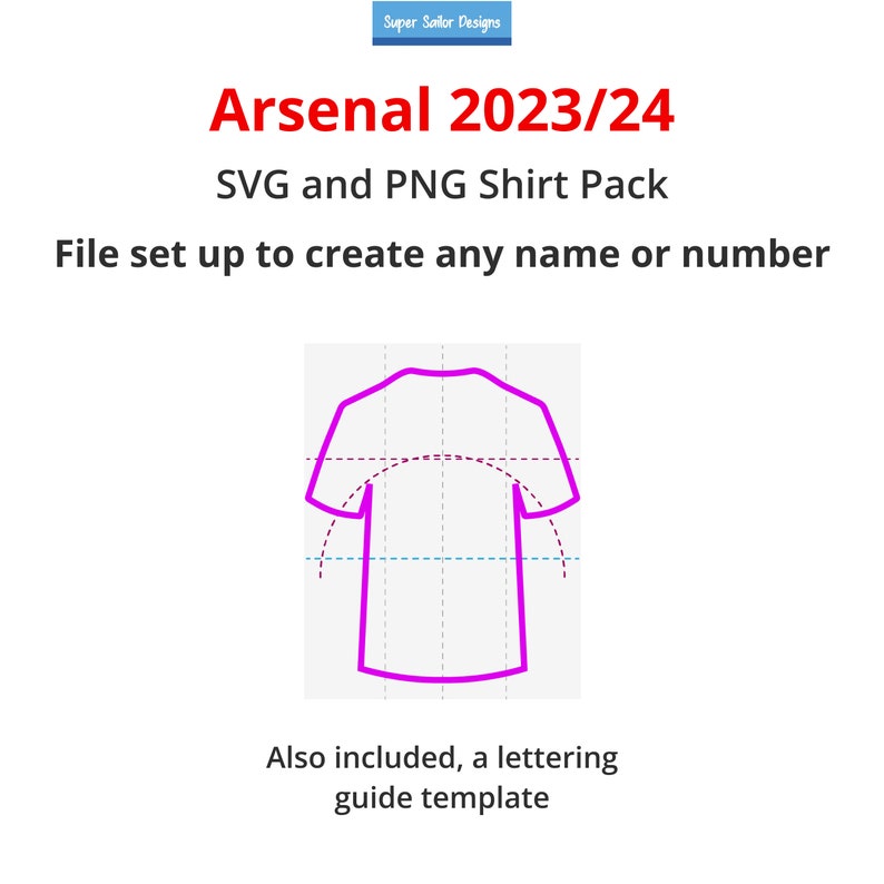 Arsenal Home and Away 23/24 Season SVG and PNG Icon Pack - Digital ...