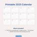 Printable A4 Calendar for 2025 - Instant Digital Download - Etsy Canada
