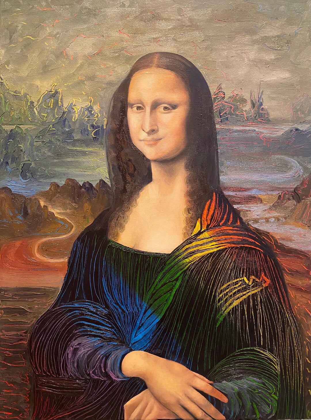 A Mona Lisa Rainbow 18x24 - Etsy