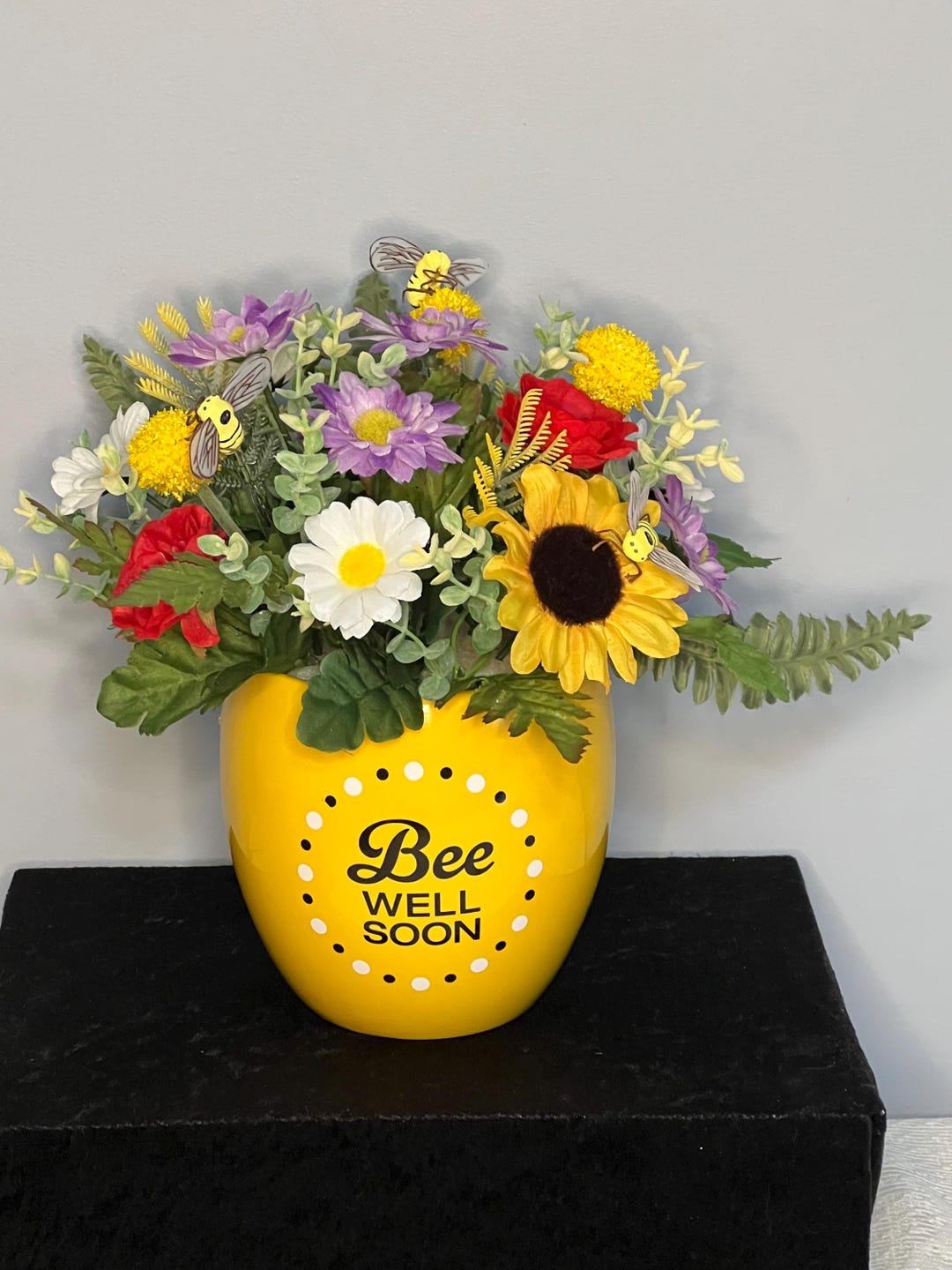 Bee Well Soon Floral Arrangement, Get Well Soon Flower Arrangement ...