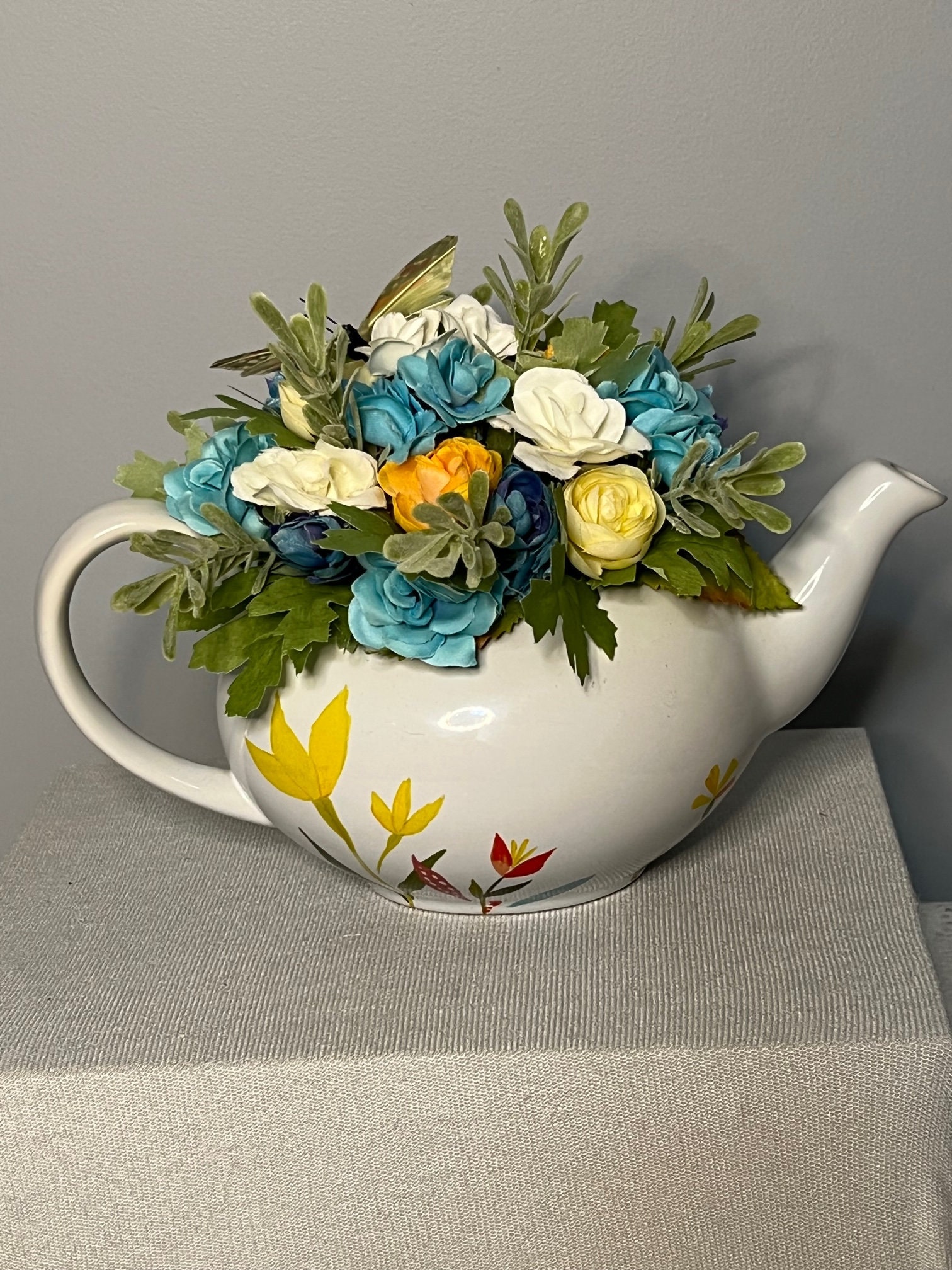 Teapot Floral Arrangement - Etsy