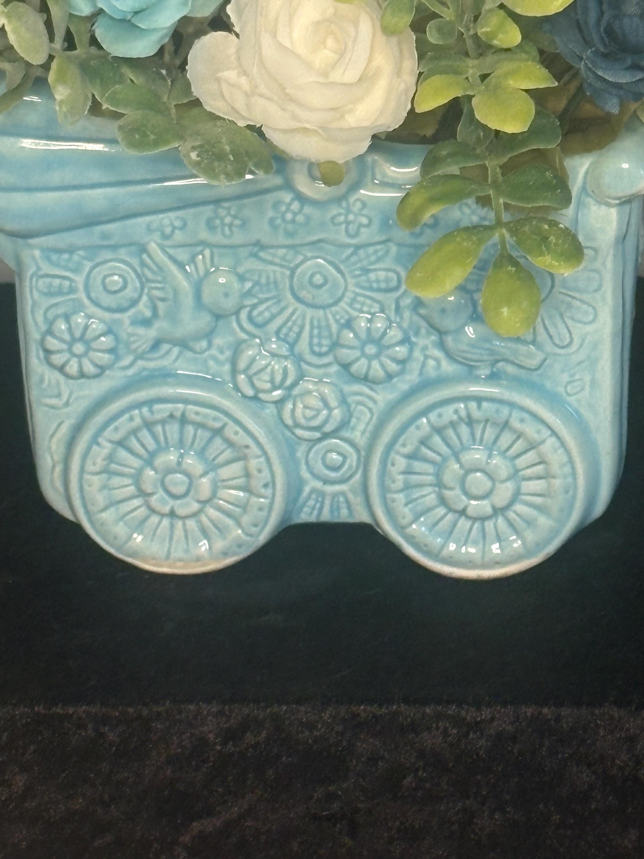 Blue Floral Pram Arrangement: It's a Boy Baby Shower Decor - Etsy