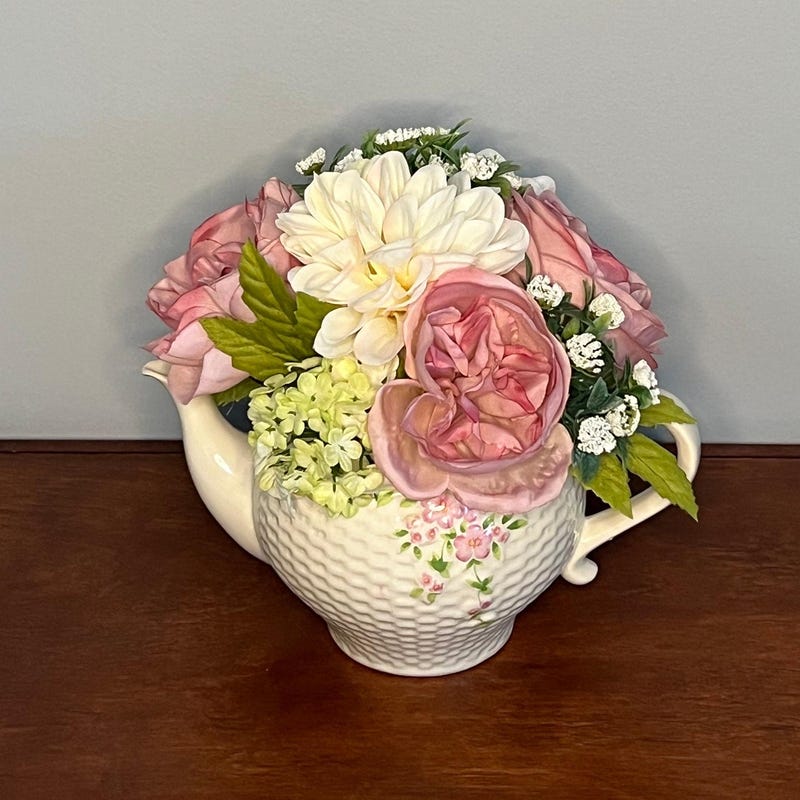 Flowers in Teapot - Etsy