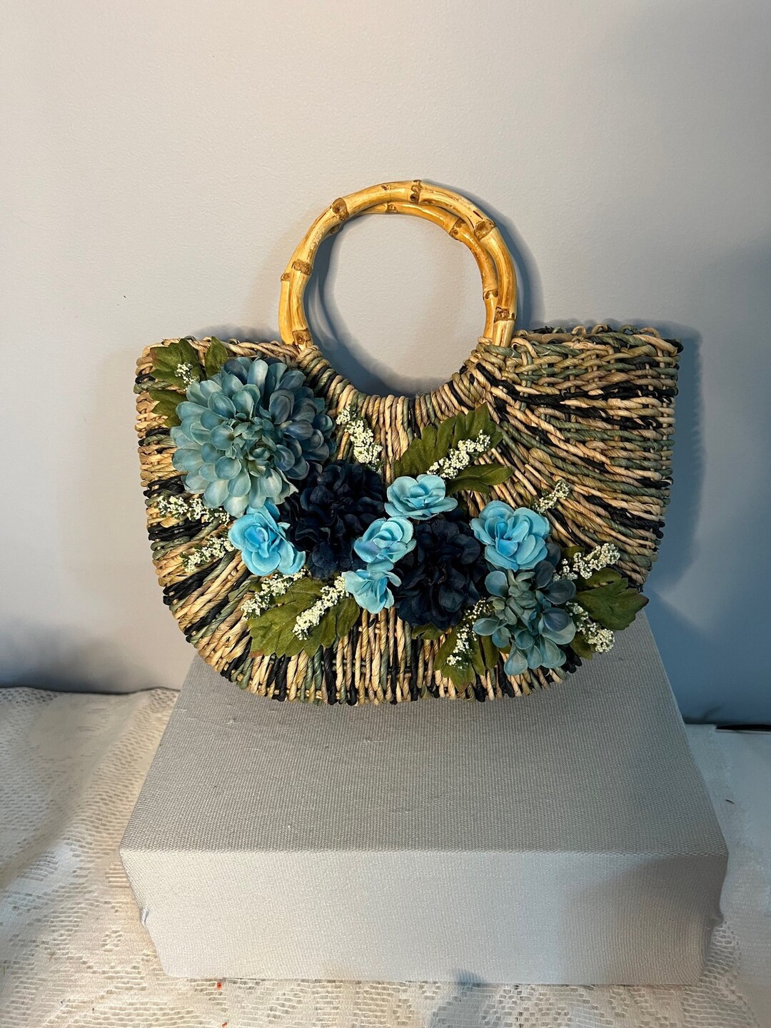 Purse Floral Arrangement, Floral Decorated Purse - Etsy