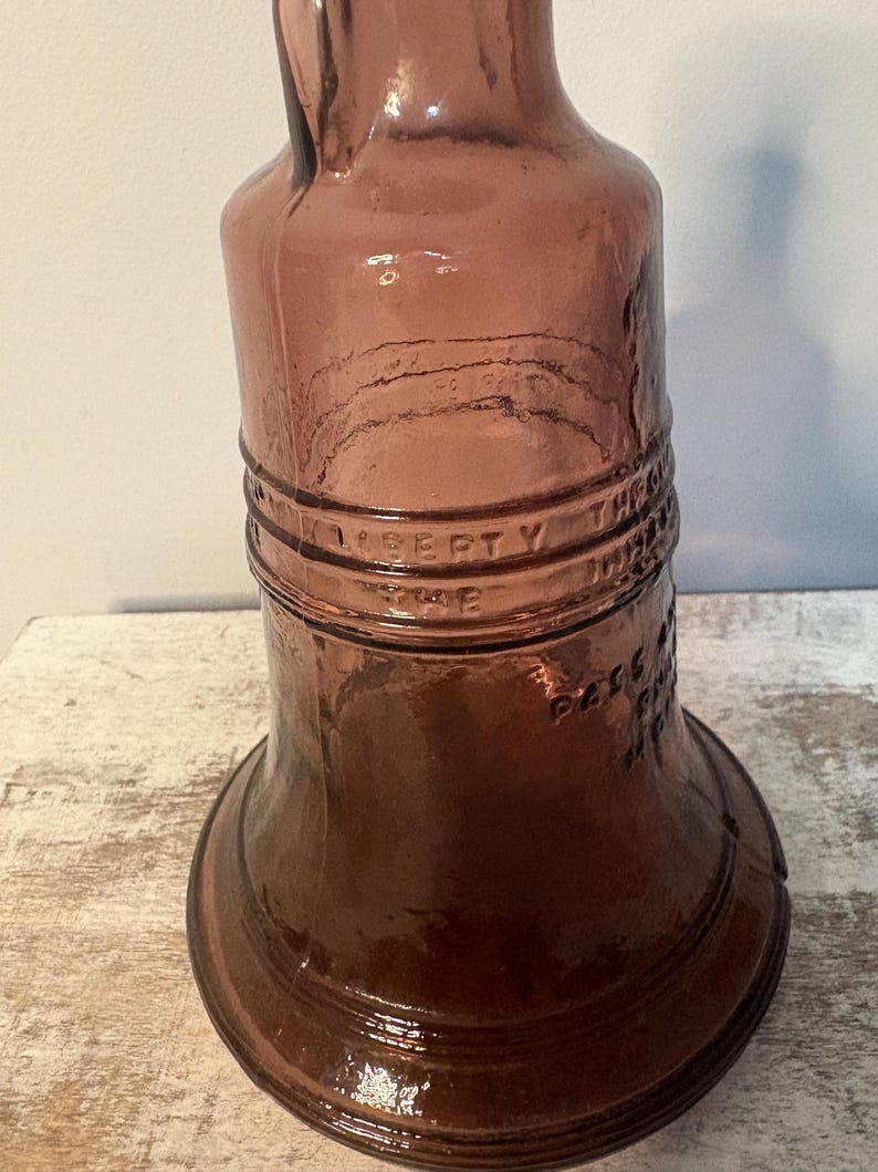Vintage Wheaton Liberty Bell Brown Glass Bottle 1970 - Etsy