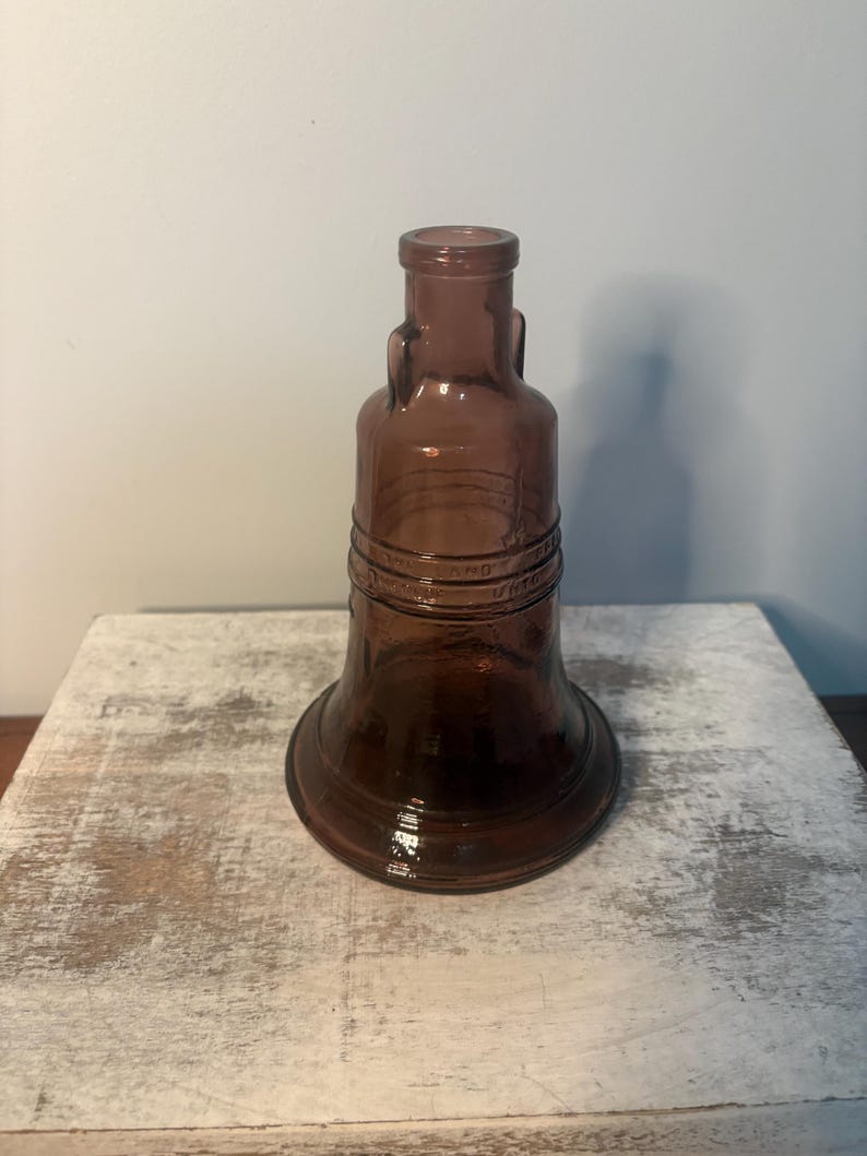 Vintage Wheaton Liberty Bell Brown Glass Bottle 1970 - Etsy