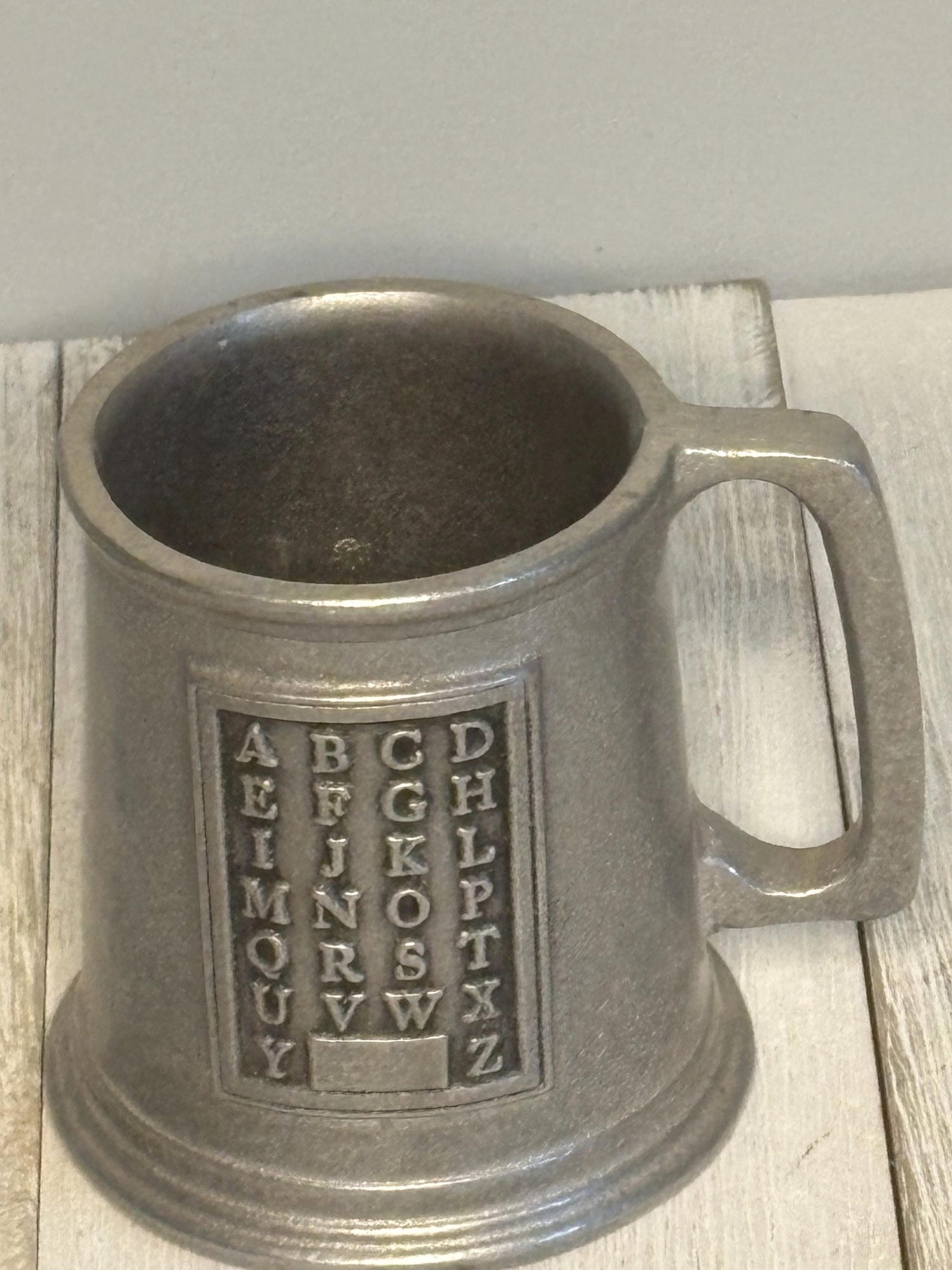 Vintage Wilton Armetale Pewter Alphabet Mug and Plate Set - Etsy