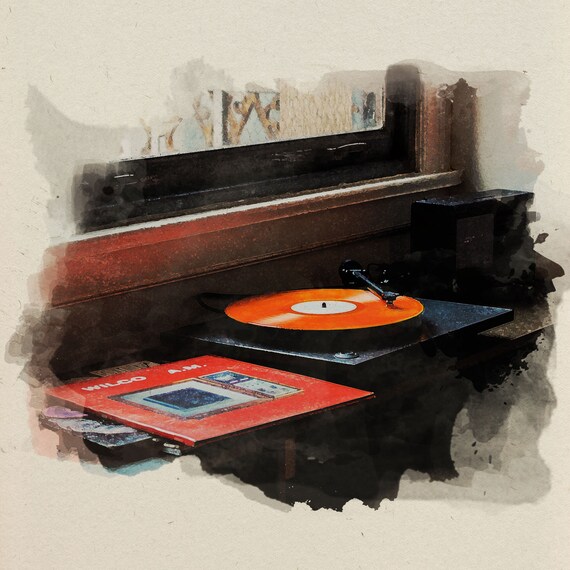 Record Player Painting