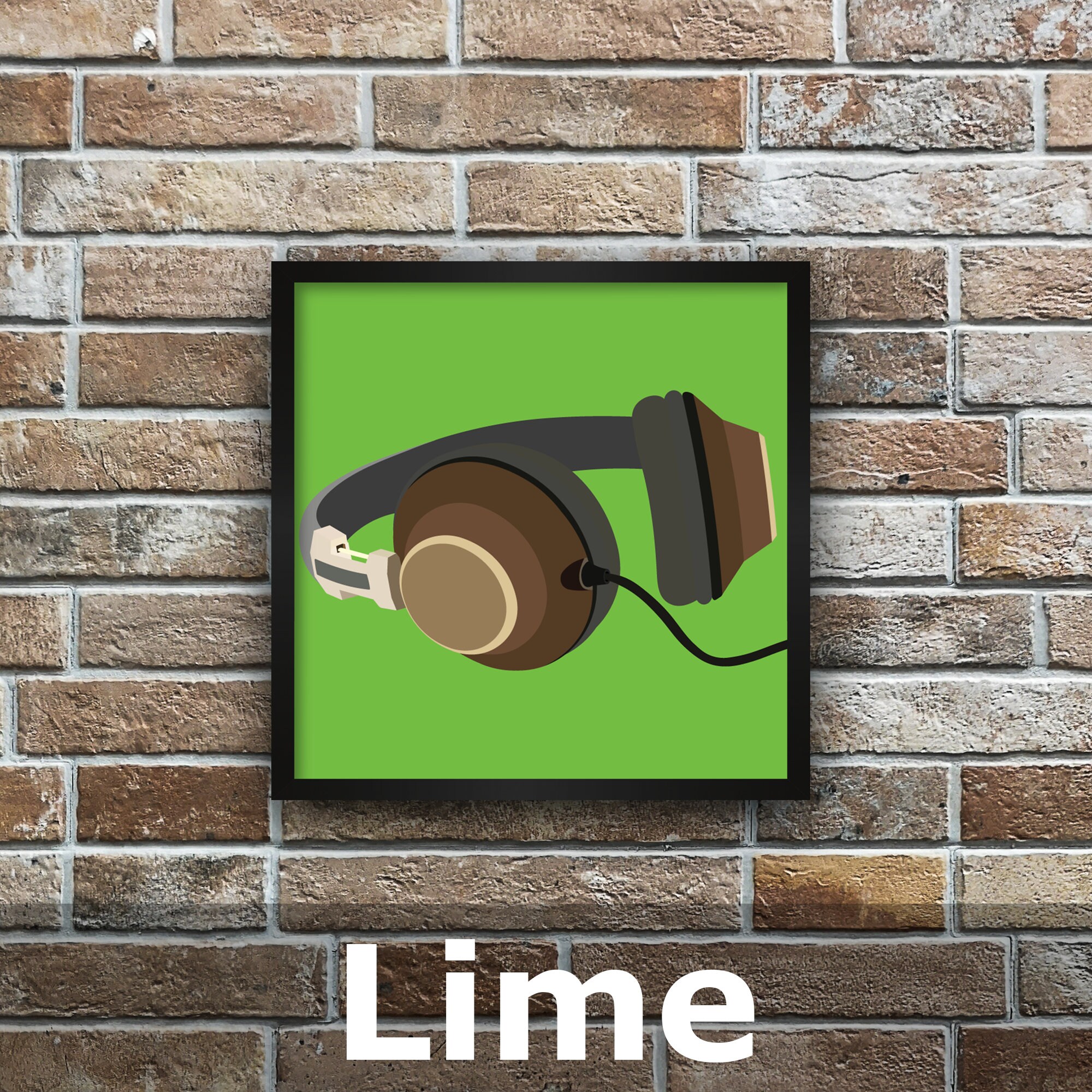 Recording Studio Art Headphone Poster Mid Century Modern - Etsy