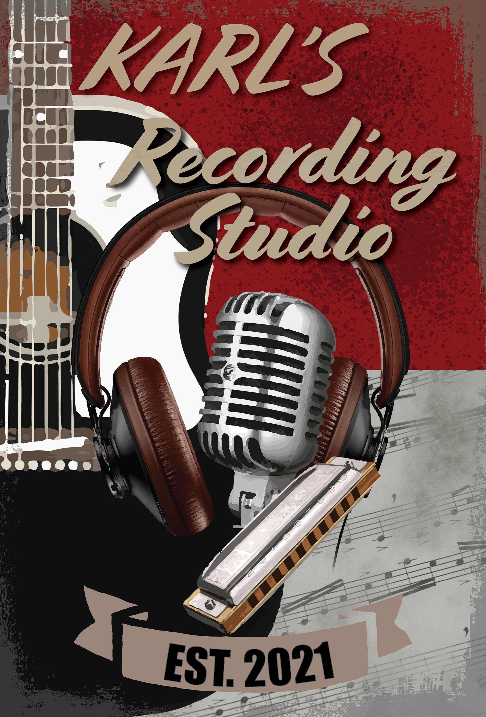 Custom Recording Studio Poster Music Art Music Print - Etsy