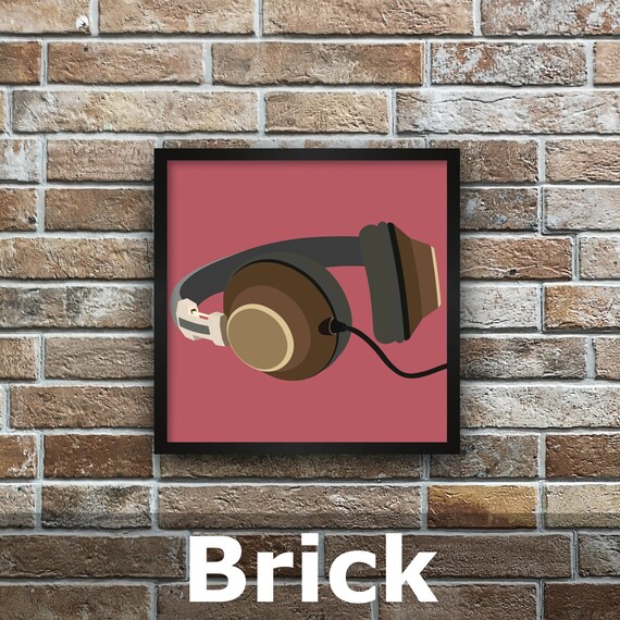 Recording Studio Art Headphone Poster Mid Century Modern - Etsy